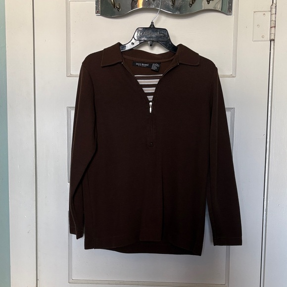 jason maxwell | Sweaters | Jason Maxwell Sport Brown Sweater With Mock ...